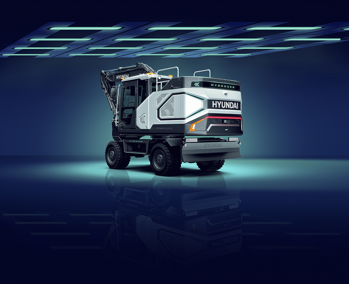 Hyundai to Unveil the HW155H Hydrogen Wheeled Excavator ...