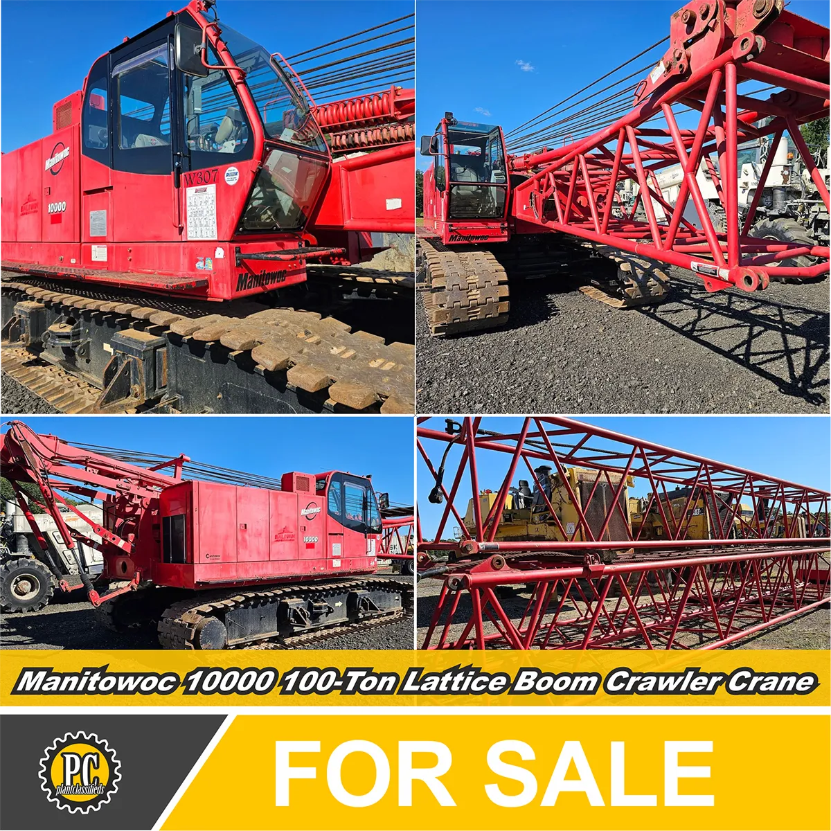 Manitowoc 10000 100-Ton Lattice Boom Crawler Crane For Sale SC ...