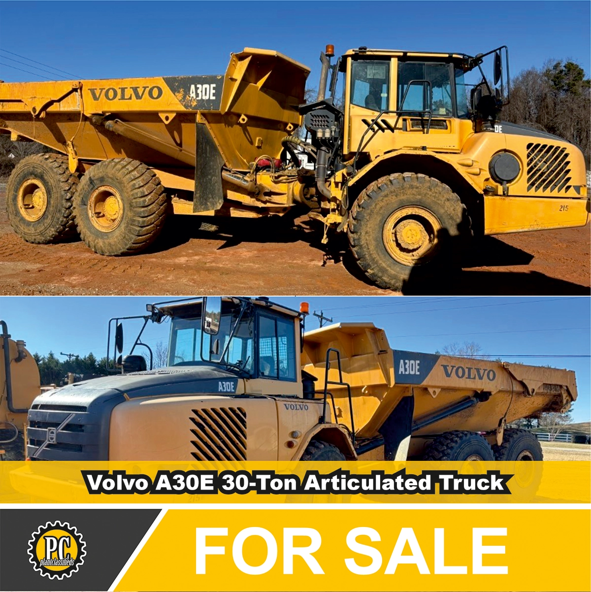 Volvo A30E 30-Ton Articulated Truck For Sale | PlantClassifieds Used ...